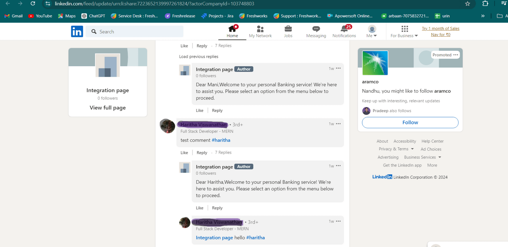 Freshworks LinkedIn for Freshchat Integration | Freshworks Marketplace